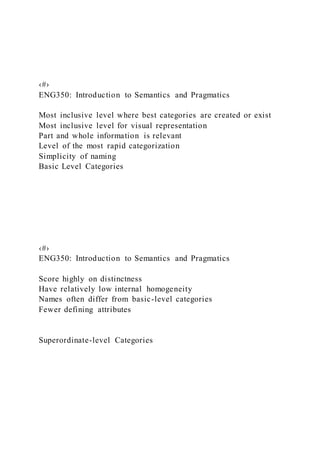 Meaning in Language An Introduction to Semantics and Pragmatics | DOCX