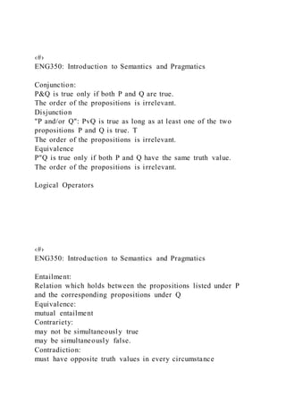 Meaning in Language An Introduction to Semantics and Pragmatics | DOCX