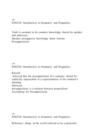 Meaning in Language An Introduction to Semantics and Pragmatics | DOCX