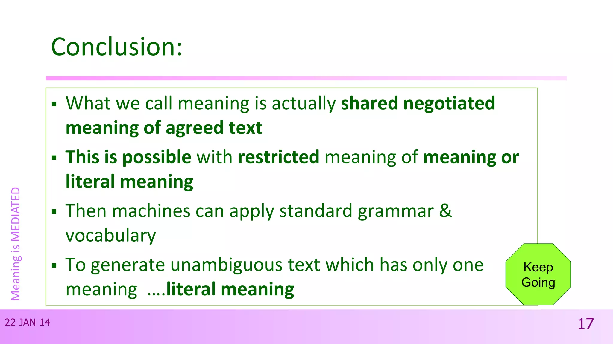 Meaning is MEDIATED | PDF