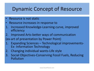 Meaning & nature of resources | PPT