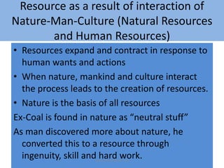 Meaning & nature of resources | PPT