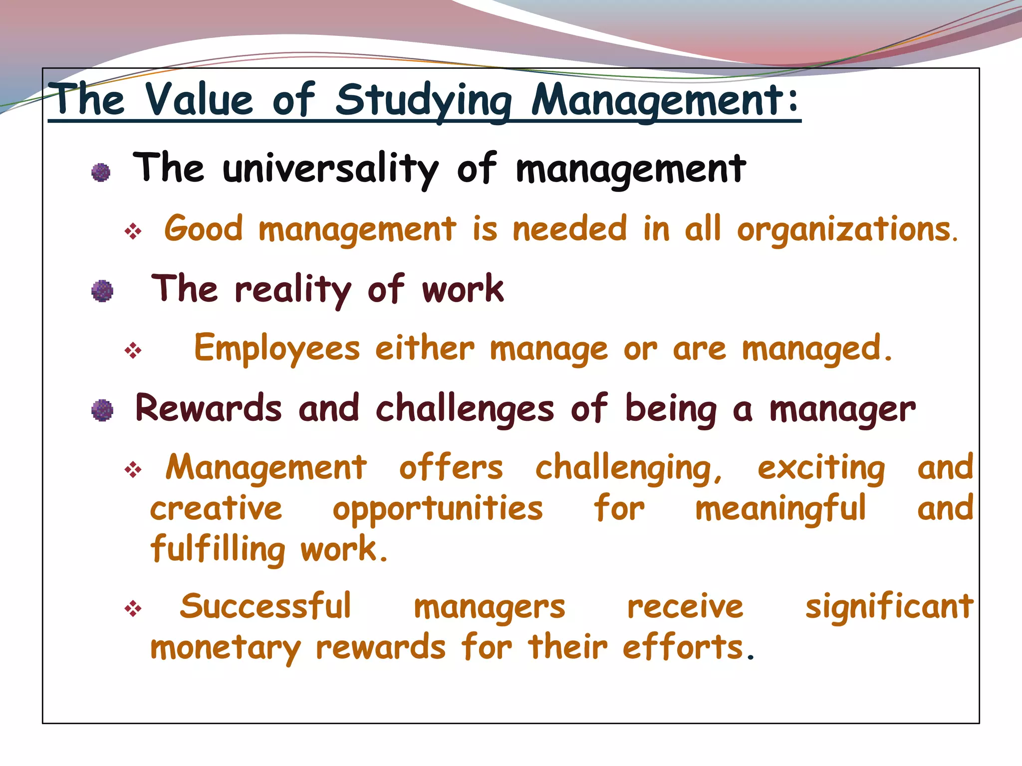 Meaning,nature,scope,process of management & approaches of a system | PPTX