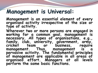 Meaning,nature,scope,process of management & approaches of a system | PPTX