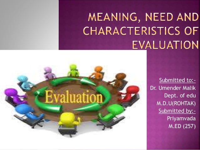 Evaluation Meaning
