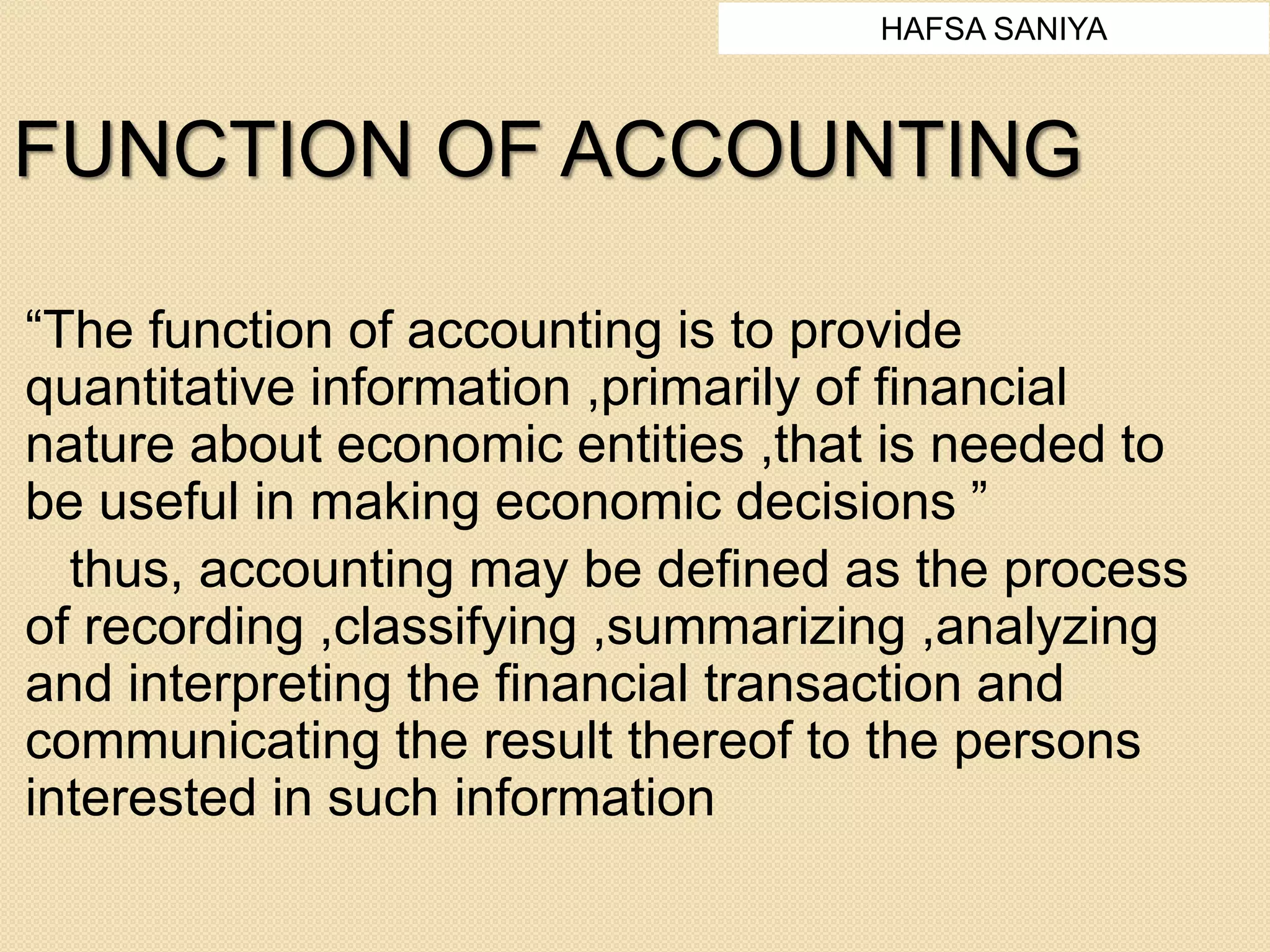 Meaning Of Accounting | PPTX