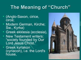 Meaning of church | PPT