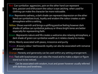 Meaning of colour | PPTX | Style & Fashion