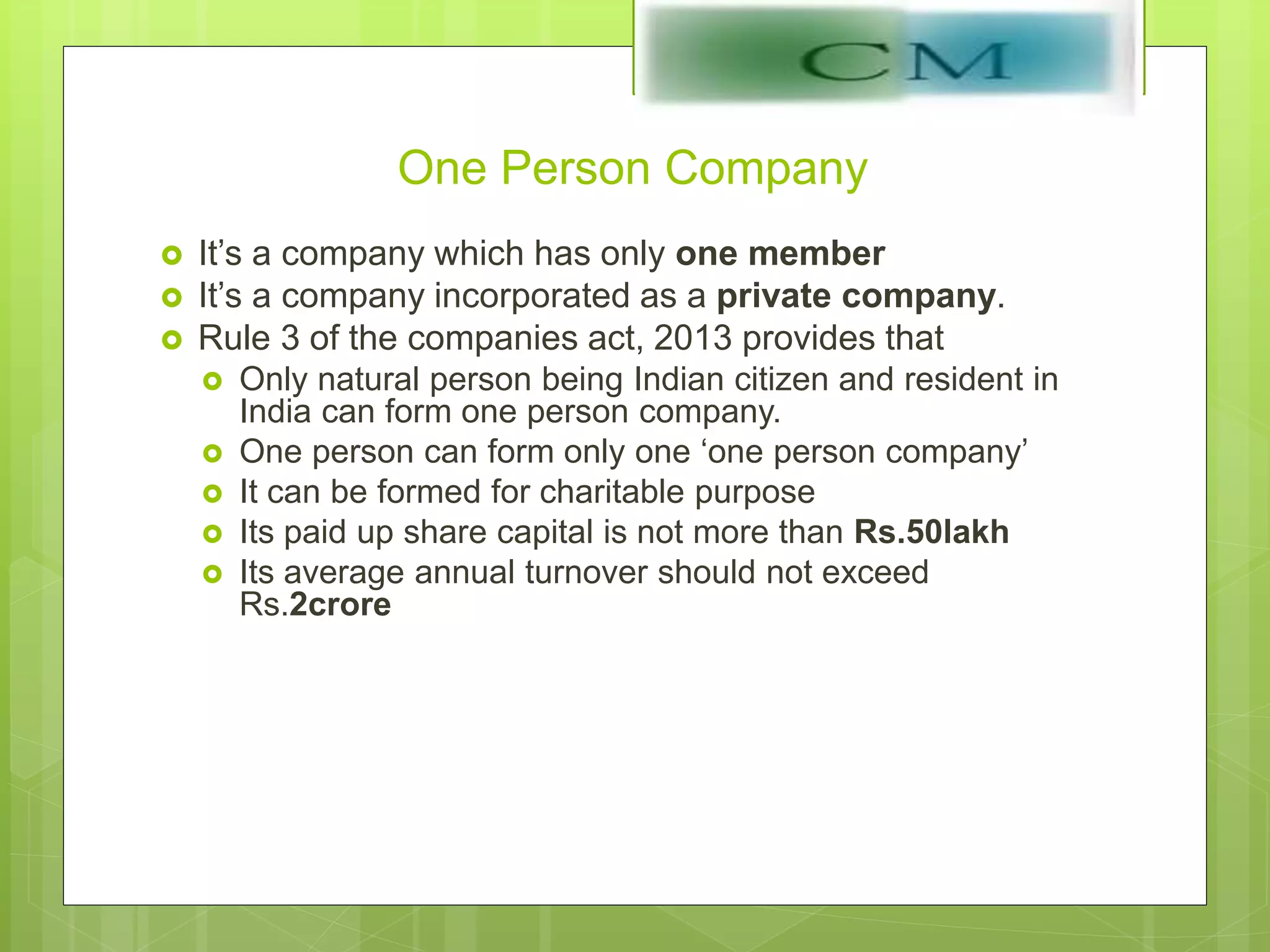 Meaning of company and its kinds | PPTX