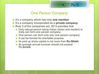 Meaning of company and its kinds | PPTX