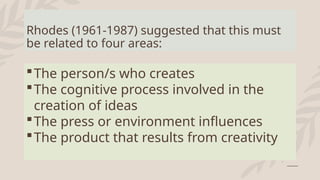 Meaning of Creativity Development and Creativity Ability.pptx