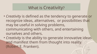 Meaning of Creativity Development and Creativity Ability.pptx