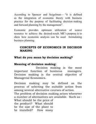 Meaning of economics | DOCX