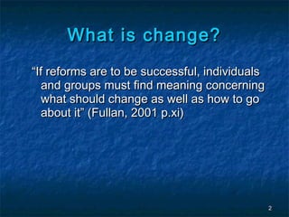 Meaning of educational change | PPT