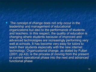 Meaning of educational change | PPT
