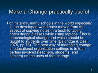 Meaning of educational change | PPT