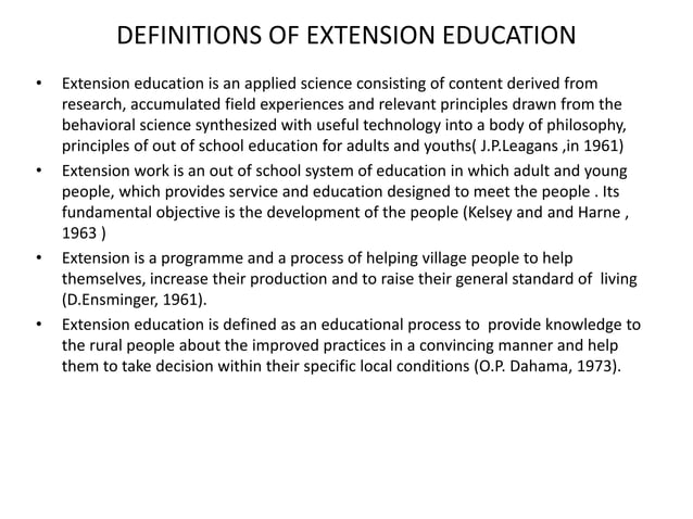 Introduction of extension education | PPT