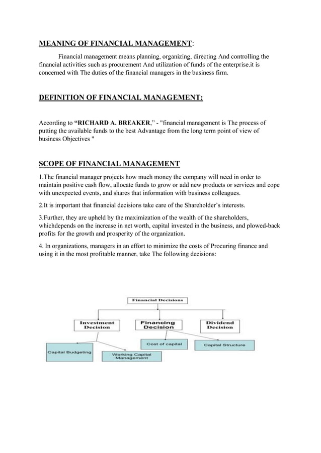 Introduction of FINANCIAL MANAGEMENT | PDF