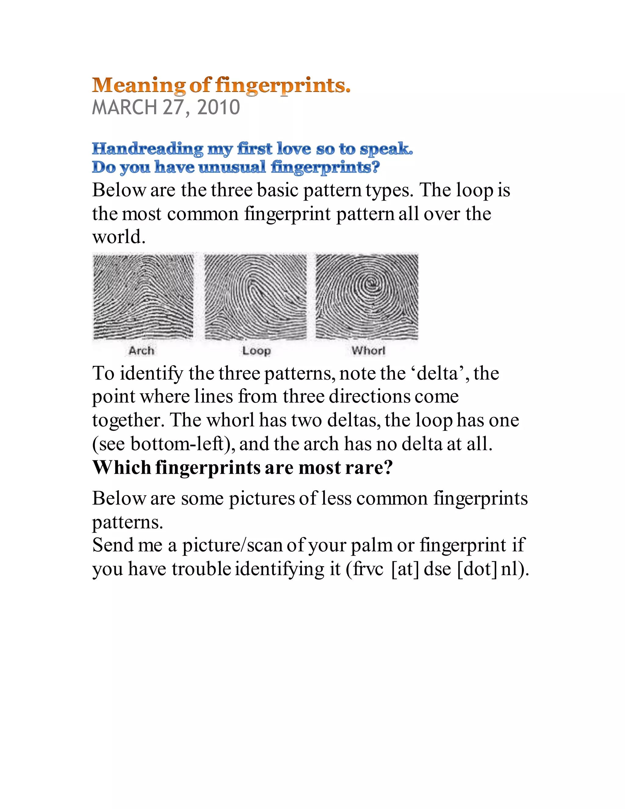 Meaning of fingerprints | DOCX