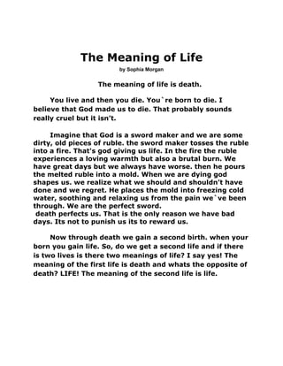 Meaning of Life | PDF