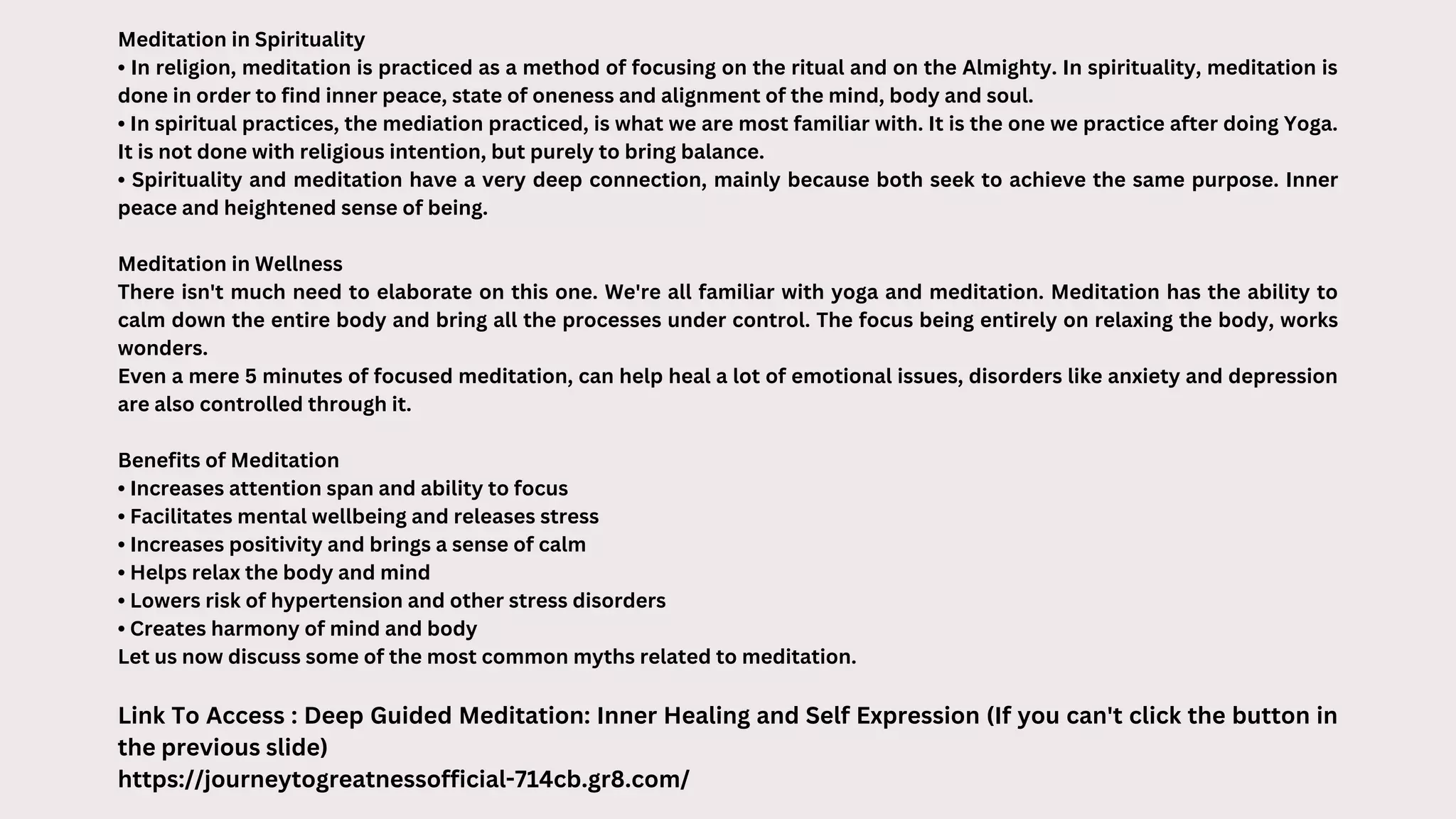 Meaning Of Meditation | PPT