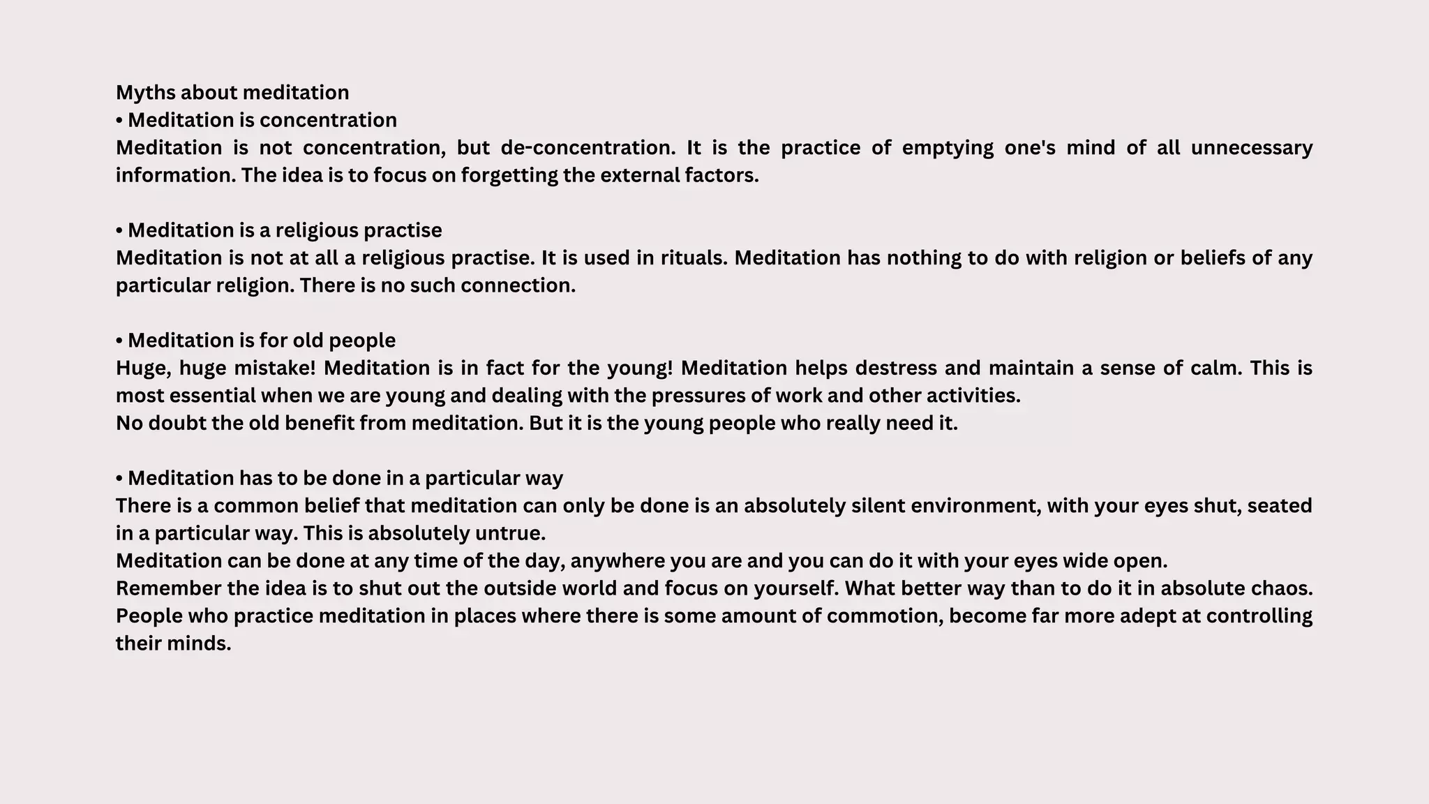 Meaning Of Meditation | PPT