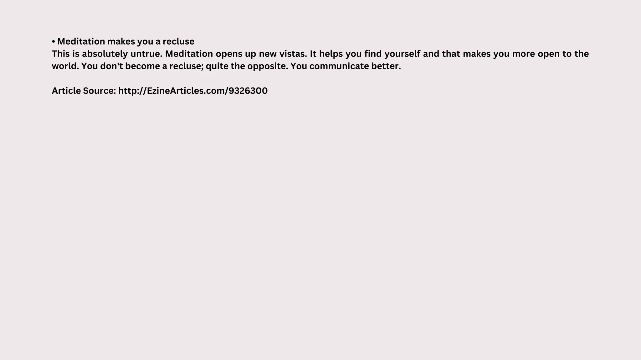 Meaning Of Meditation | PPT