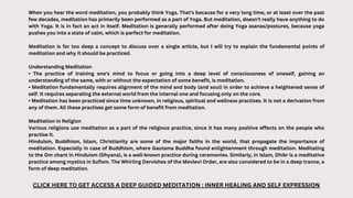 Meaning Of Meditation | PPT