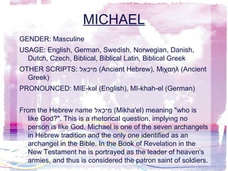 Meaning of some names | PPT