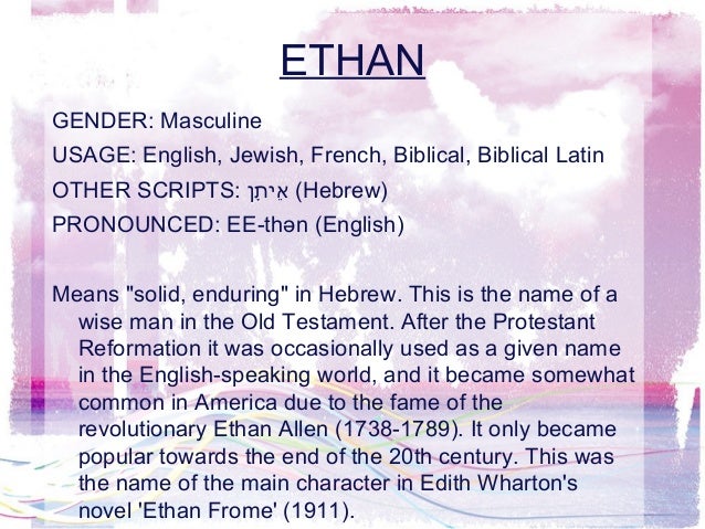 Meaning of some names