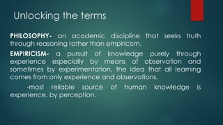 Meaning of Philosophy Lesson 1.pptx Introduction to Human philosophy Grade 12 Lesson 1 | PPT