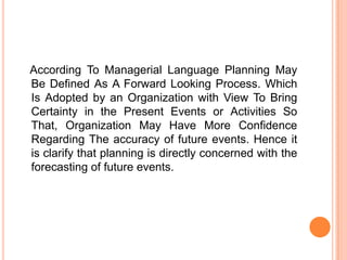 Meaning of planning, features of planning | PPT