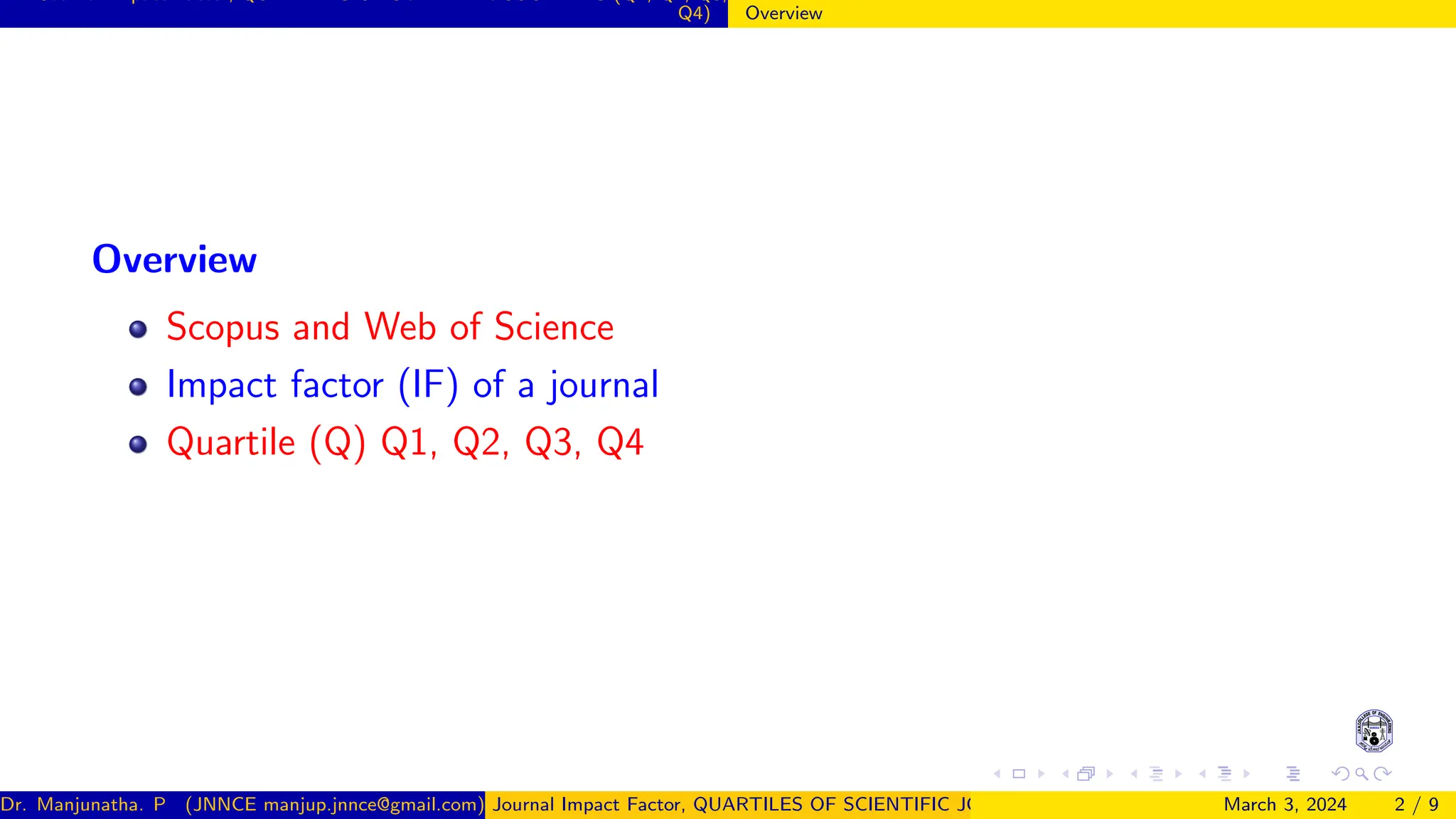 Research paper publications: Meaning of Q1 Q2 Q3 Q4 Journal | PPT