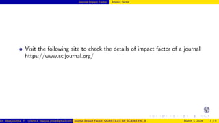 Research paper publications: Meaning of Q1 Q2 Q3 Q4 Journal | PDF