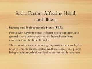 Meaning of Social factors and role of it in health and illness.pptx