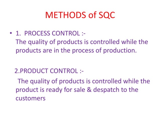 Meaning of sqc | PPTX