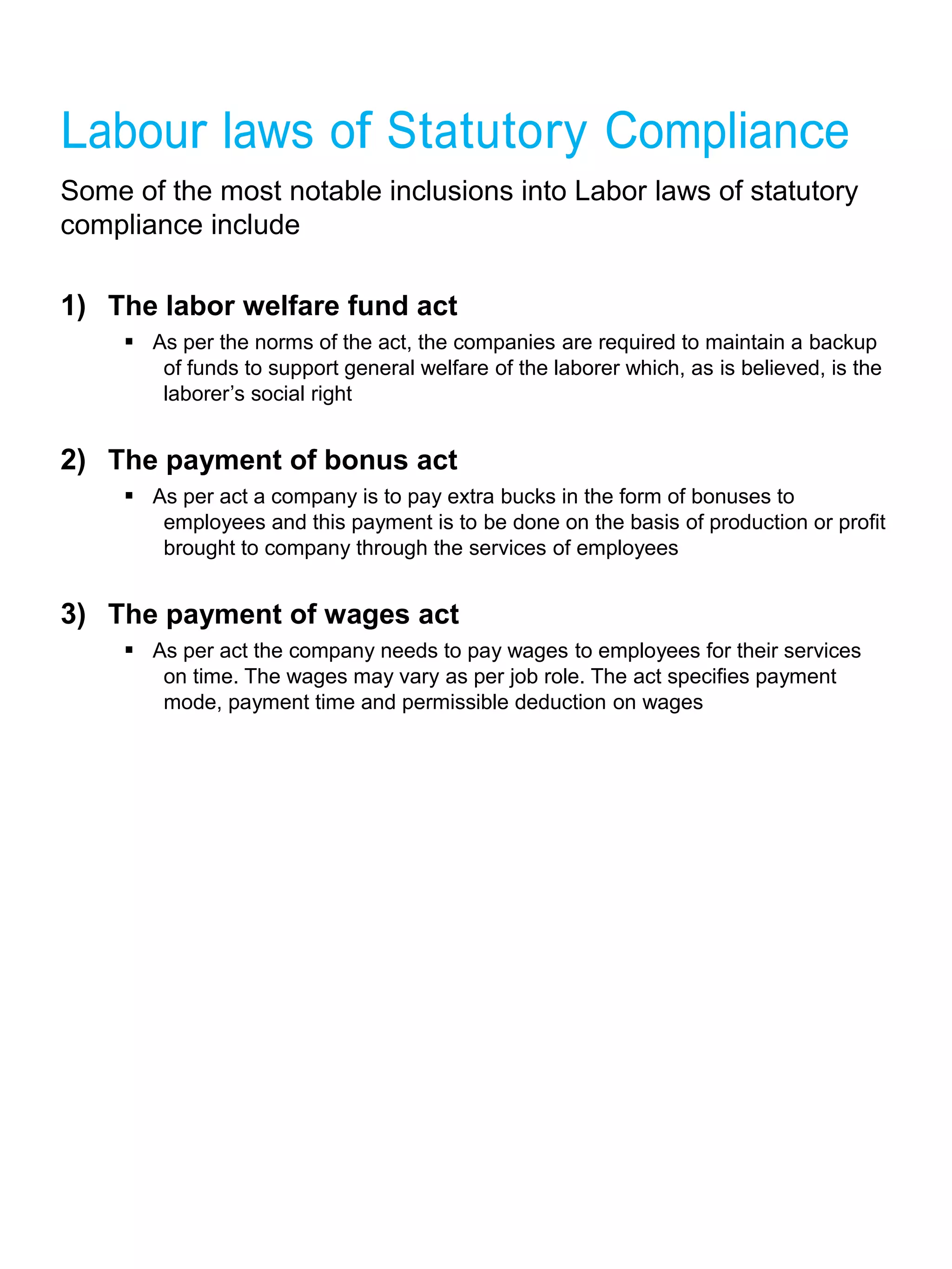 Statutory Compliance | PDF