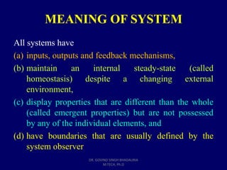 Meaning of system | PPTX