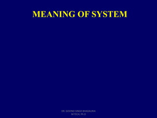 Meaning of system | PPT