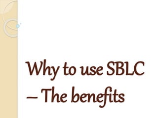 Meaning of the SBLC letter of credit | PPT