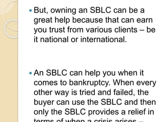 Meaning of the SBLC letter of credit | PPT