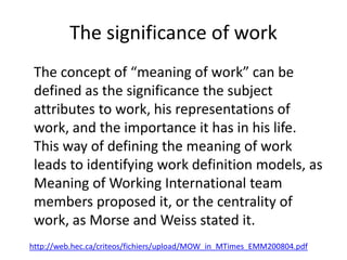 Meaning of work | PPTX