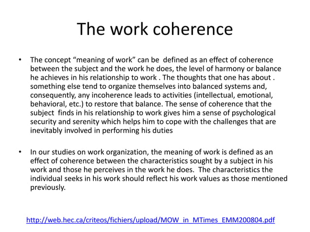 Meaning of work | PPTX