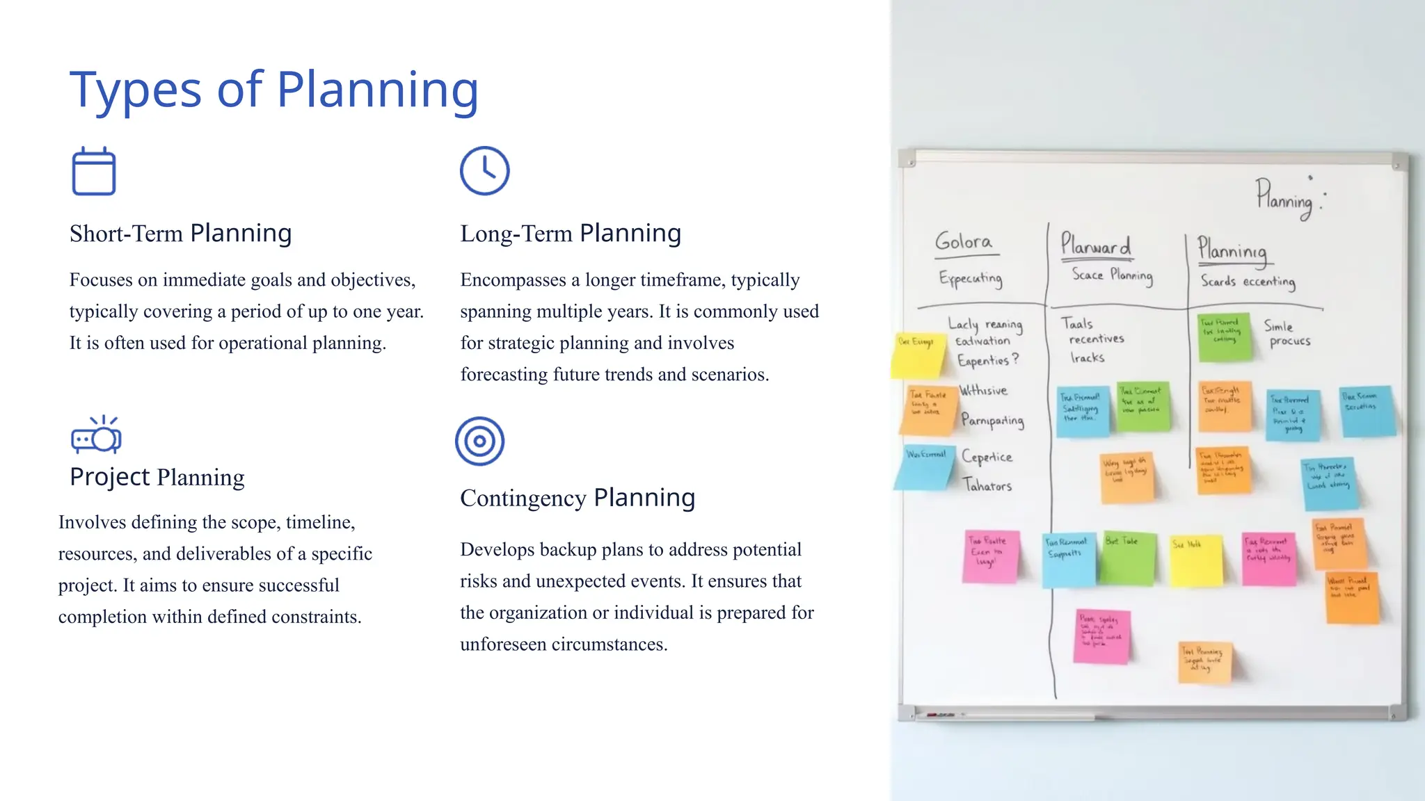 Meaning, Origin and Definition of Planning, Steps in planning Process ...