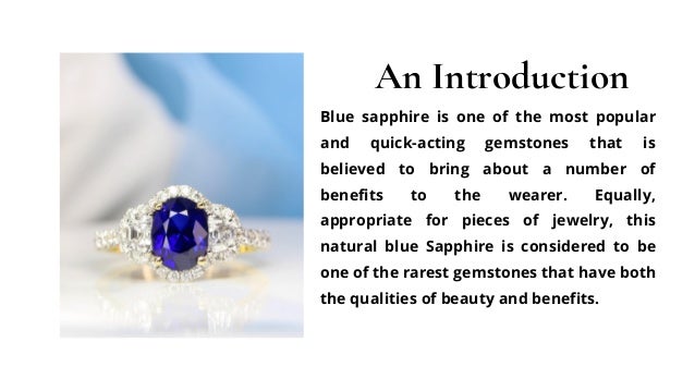 Meaning, physical properties and advantages of blue sapphire stone | PDF