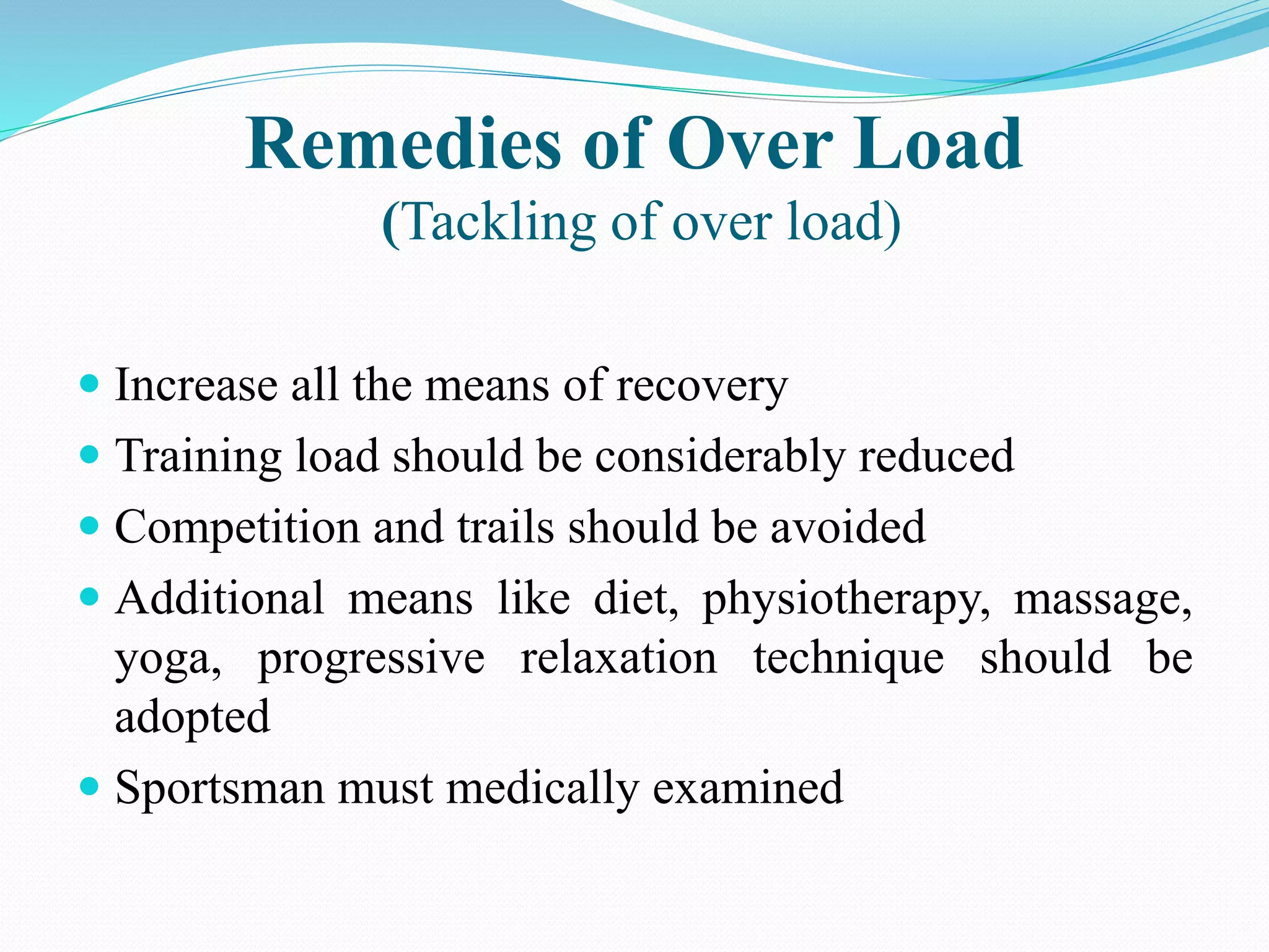 Meaning, principles, causes, symptoms and remidies of over load | PPTX