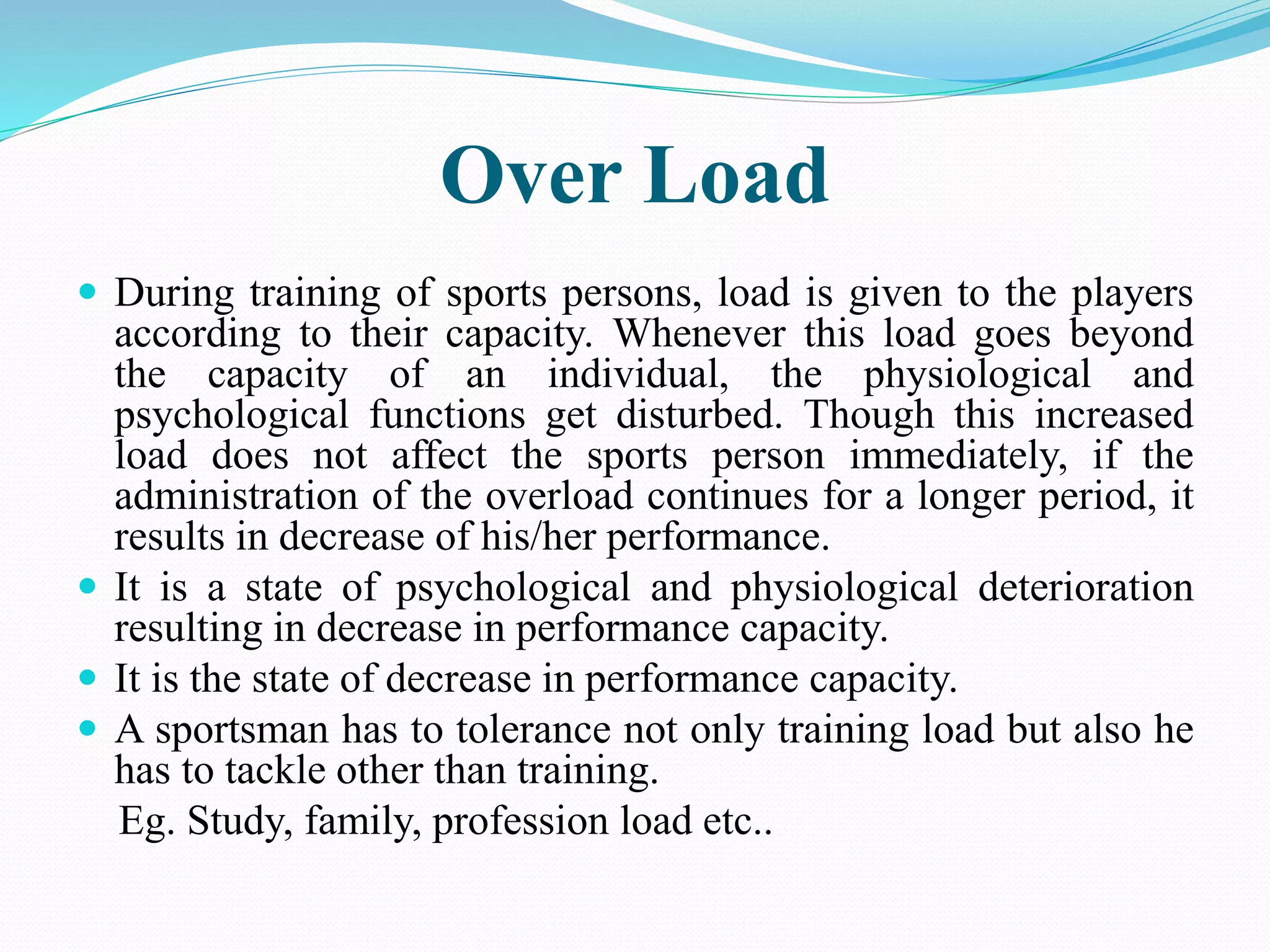 Meaning, principles, causes, symptoms and remidies of over load | PPTX