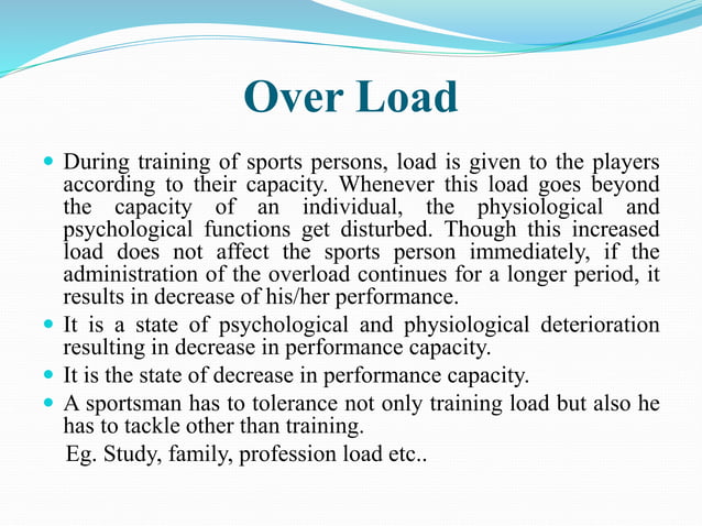 Meaning, principles, causes, symptoms and remidies of over load | PPTX