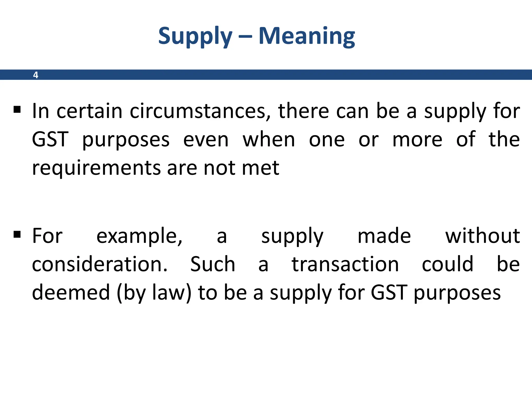 Meaning & scope of supply in gst (3).pptx | Personal Taxes | Personal ...