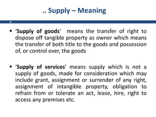 Meaning & scope of supply in gst (3).pptx | Personal Taxes | Personal ...